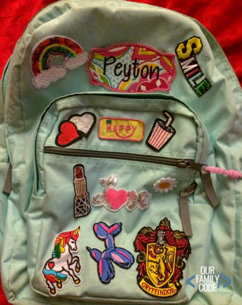 How to Make a Custom Kids Backpack with Patches - Our Family Code