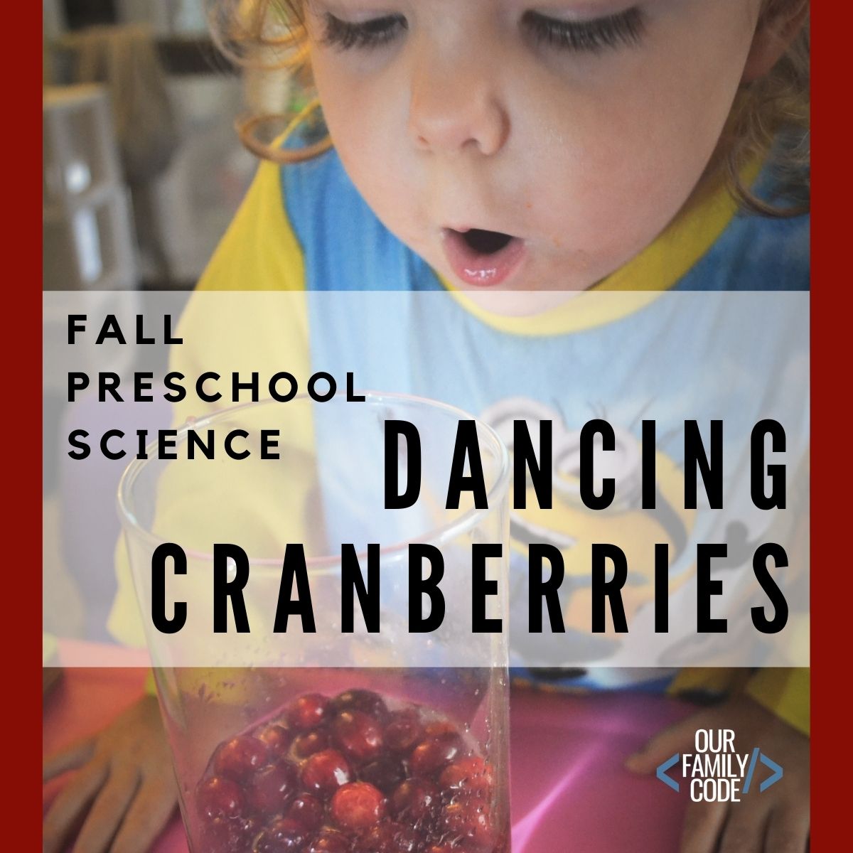Dancing Cranberries Fall Preschool Science Experiment - Our Family Code
