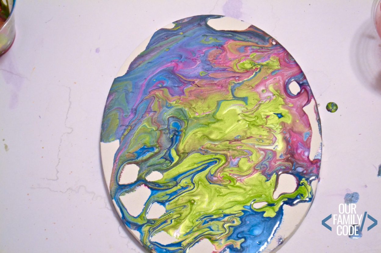 Exploring Science with Gravity Paint Pours - Our Family Code