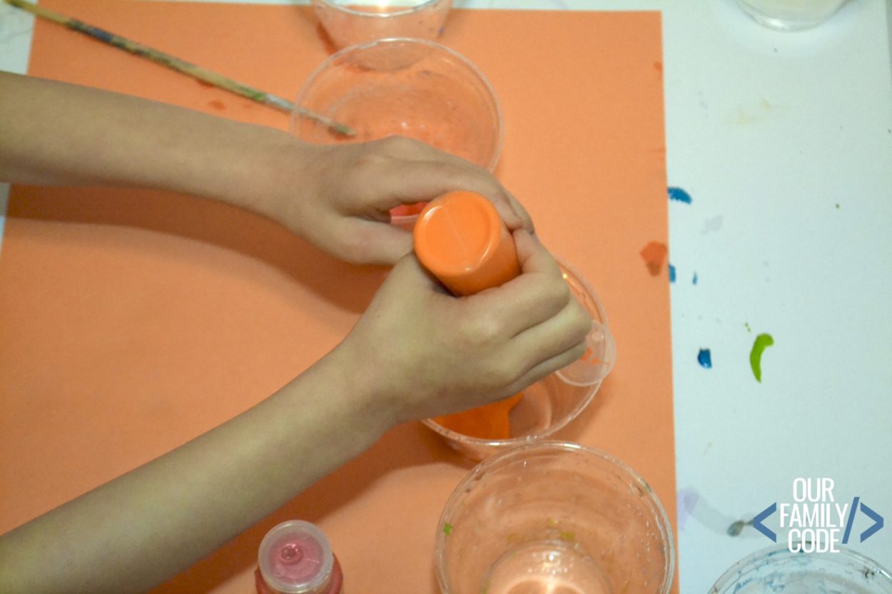 Exploring Science with Gravity Paint Pours - Our Family Code