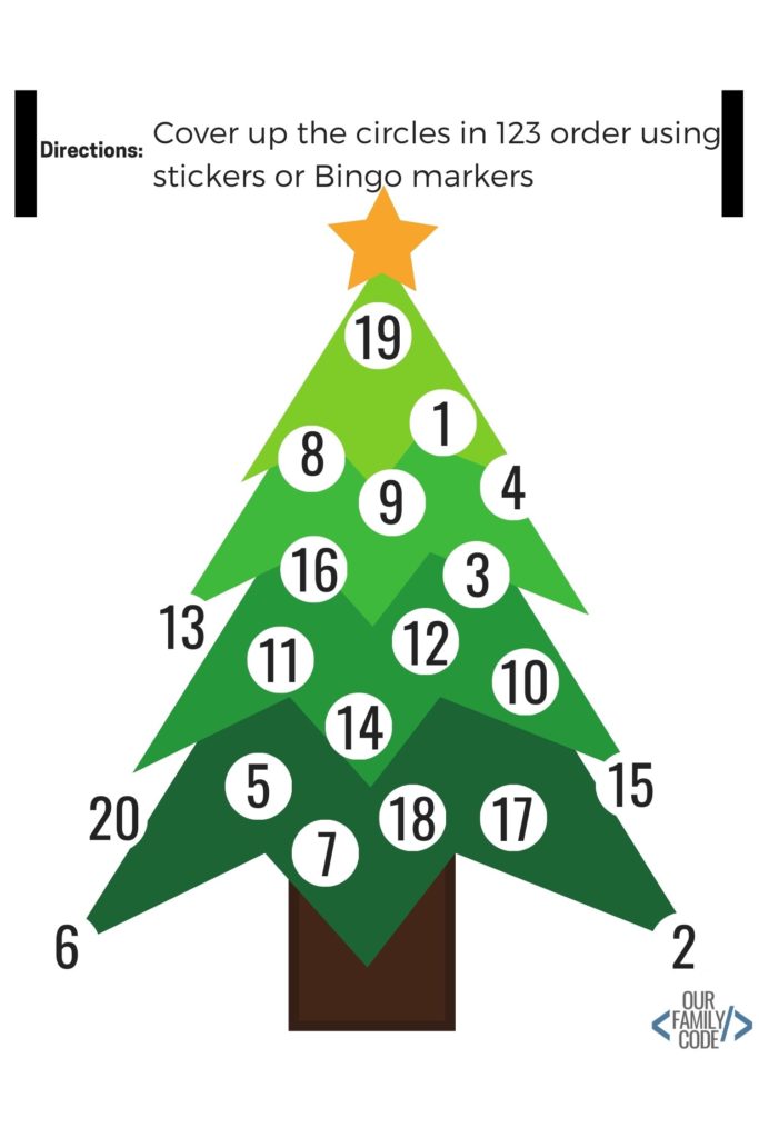 12 Days of Free Christmas Worksheets for Kids! - Our Family Code