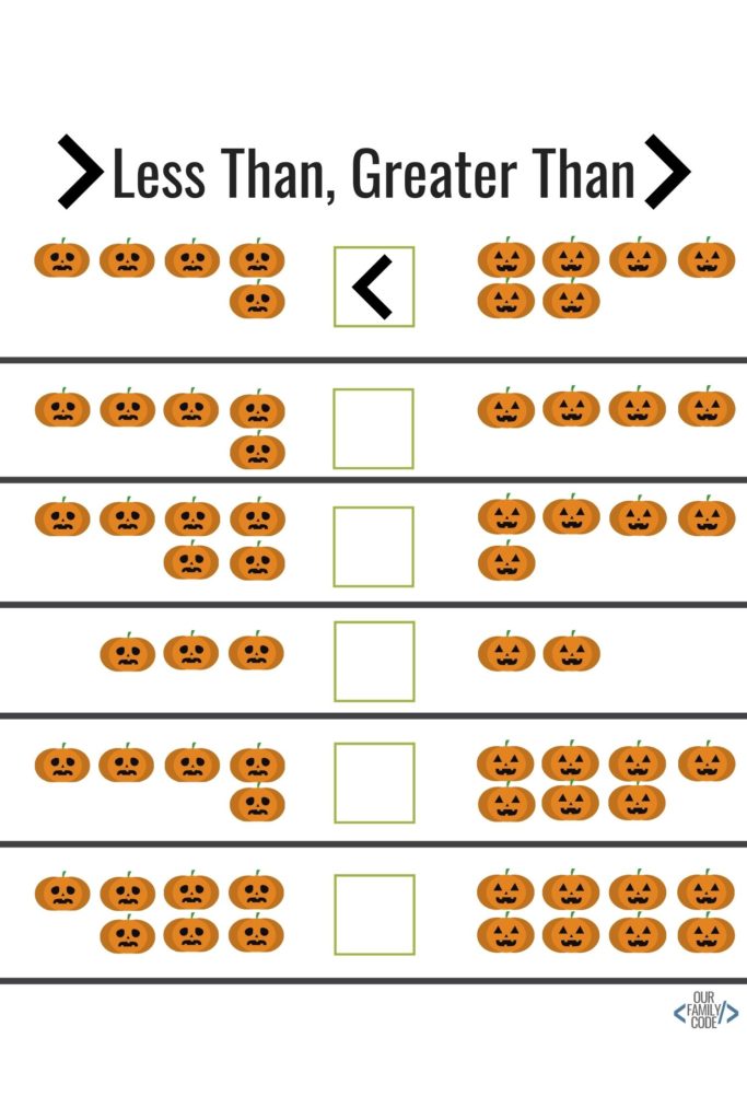 Free Halloween Worksheets for Kids! - Our Family Code
