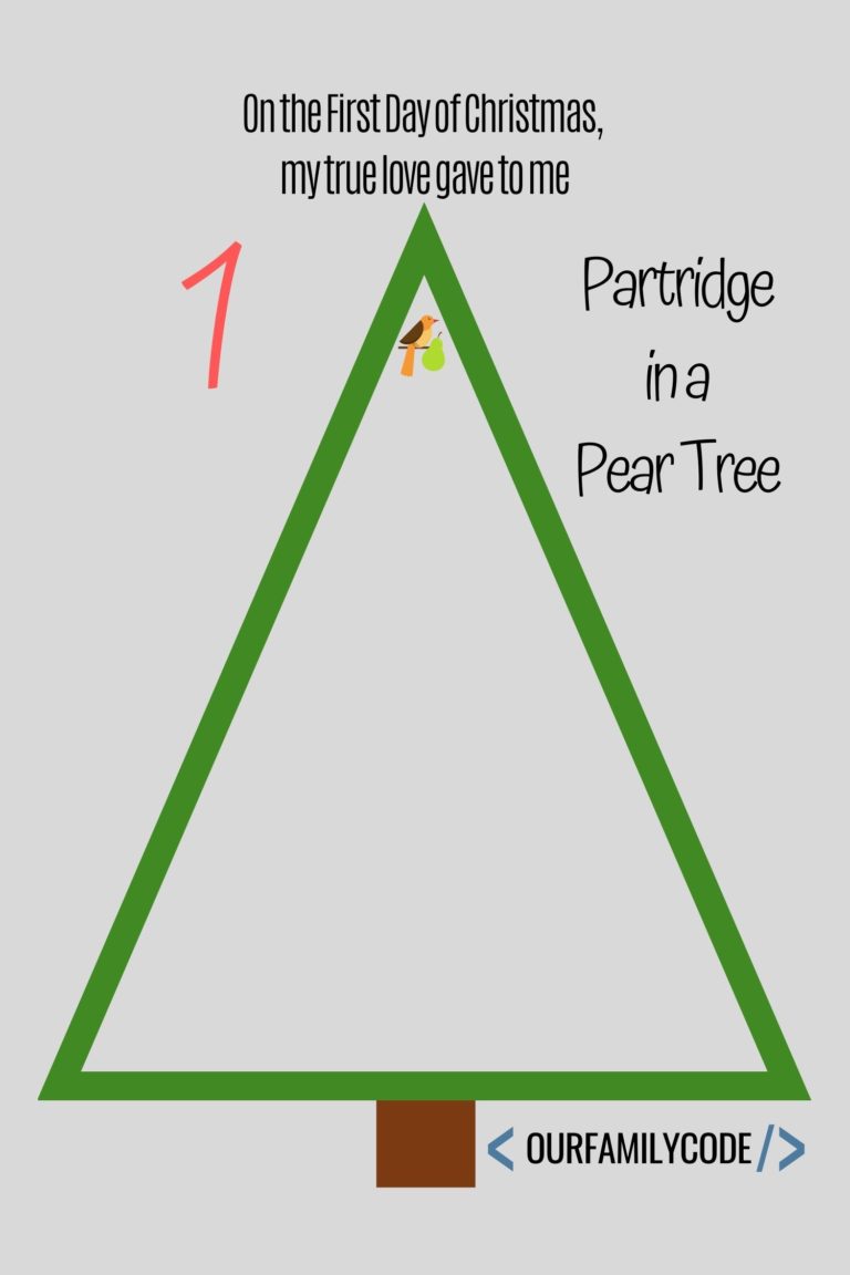 12 Days of Christmas Pascal's Triangle Math Activity - Our Family Code