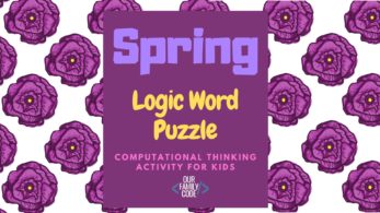Spring Logic Word Puzzle Spatial Reasoning Activity - Our Family Code