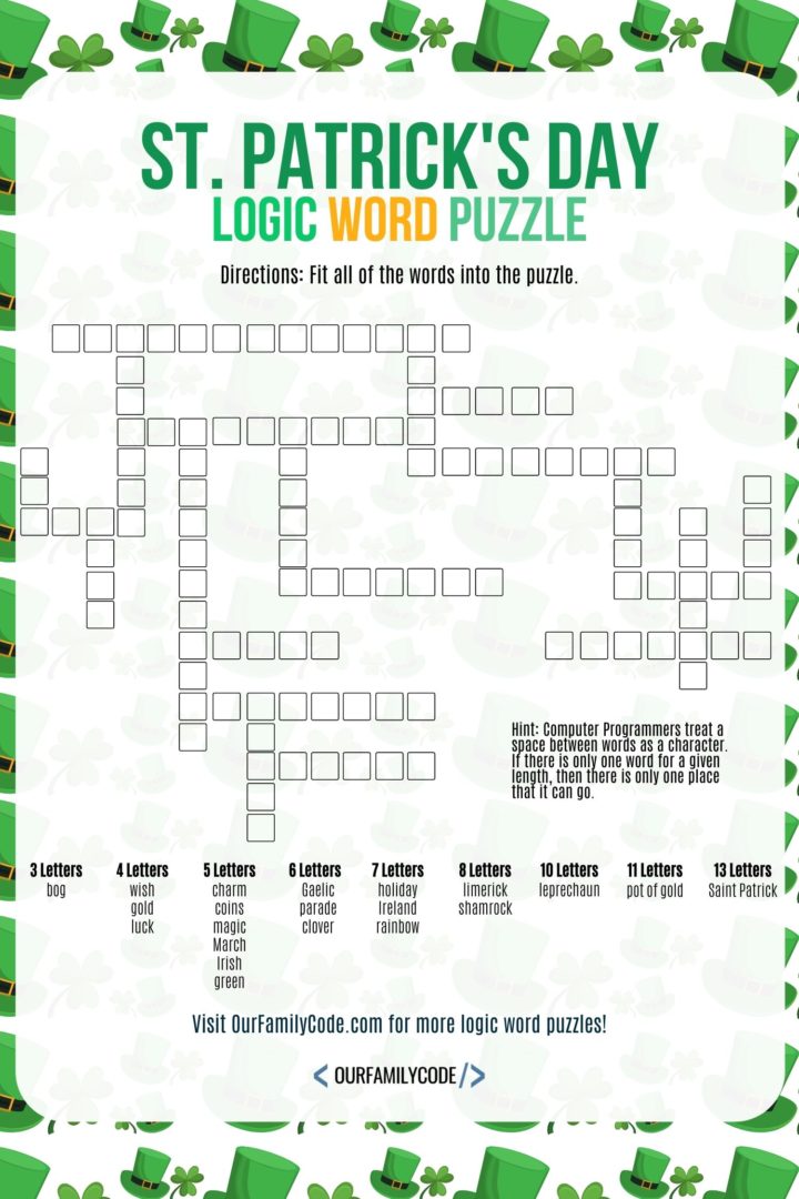 Grab Your Free Printable Logic Word Puzzles - Our Family Code