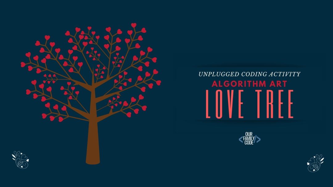 Heart Tree Directed Drawing Valentine's Day Coding - Our Family Code