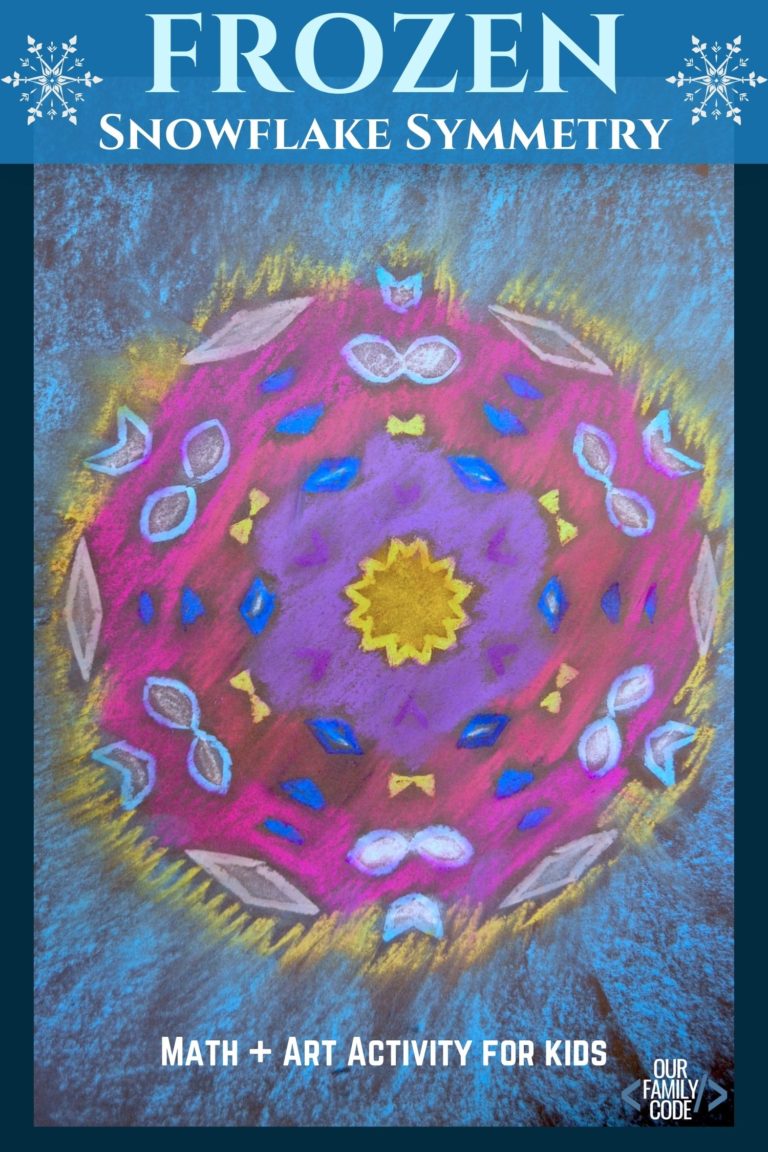 Frozen Snowflake Symmetry Resist Art Winter STEAM - Our Family Code