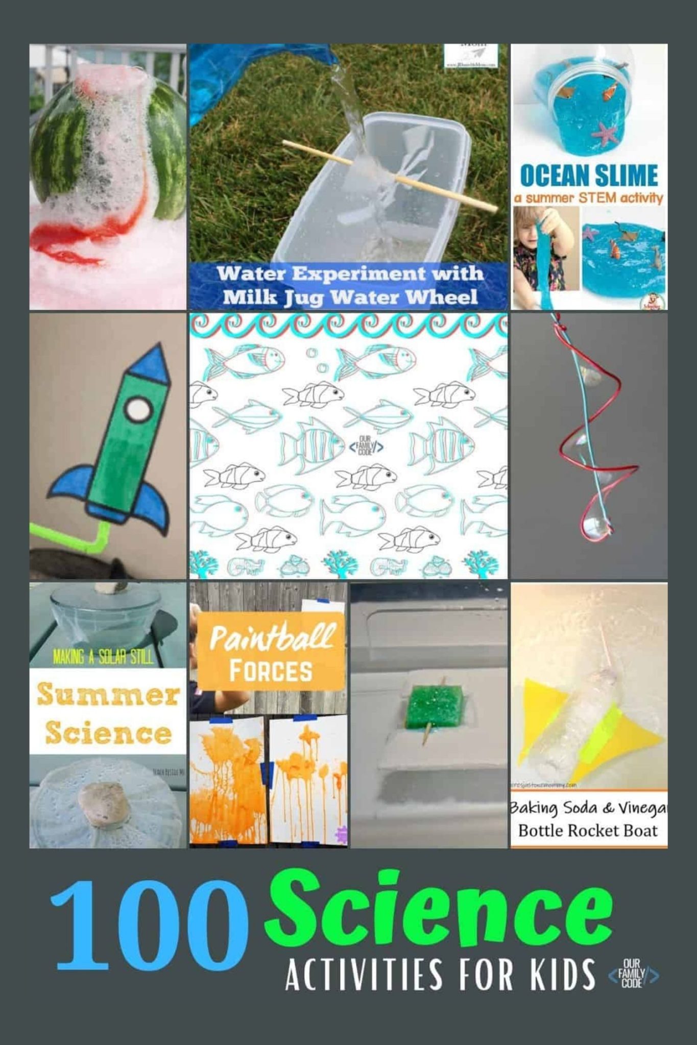 100 Science Activities for Kids STEAM Summer - Our Family Code