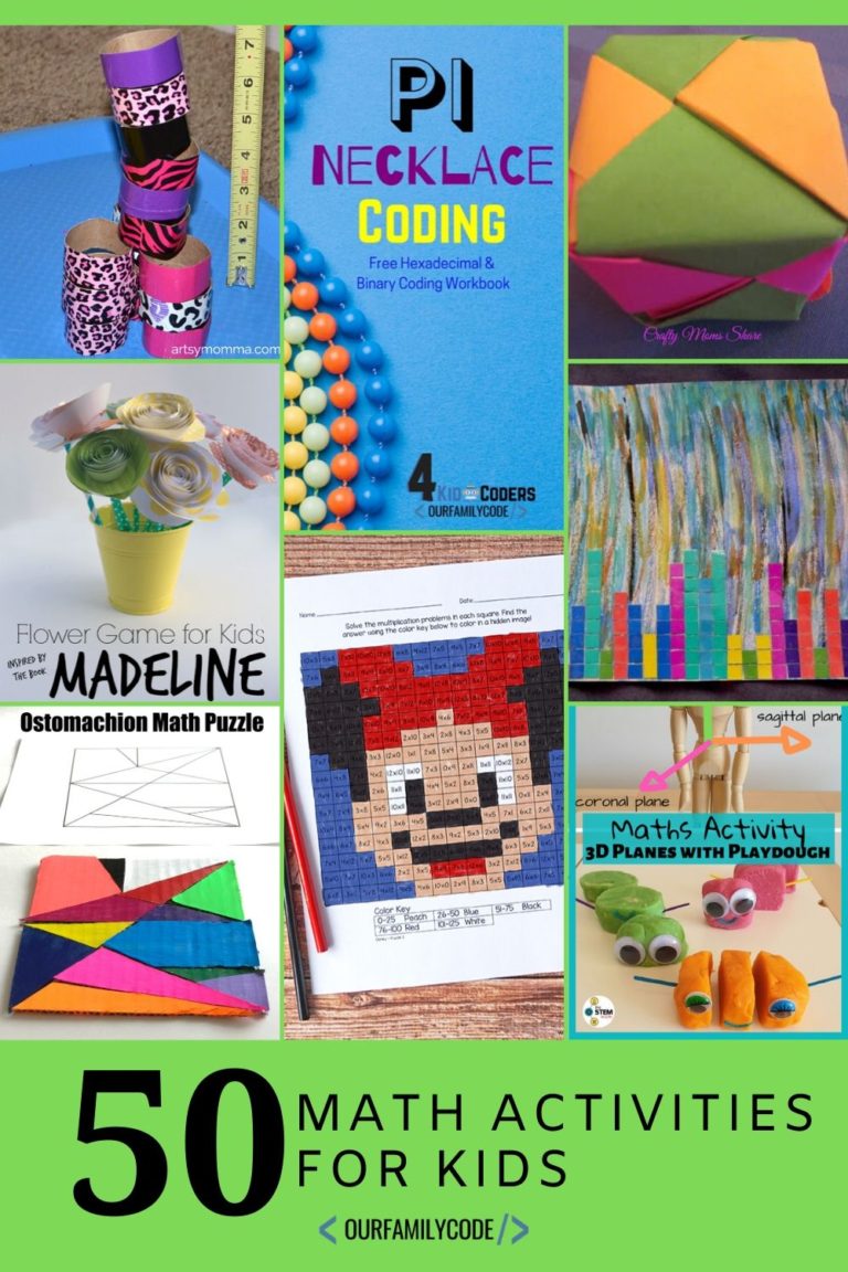 Hands-on Learning with 50 Math Activities for Kids - Our Family Code