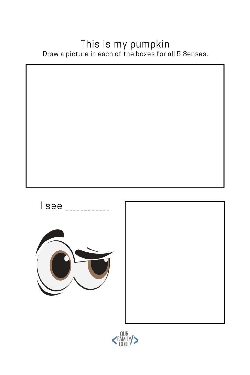 Pumpkin 5 Senses Preschool Science Investigation - Our Family Code