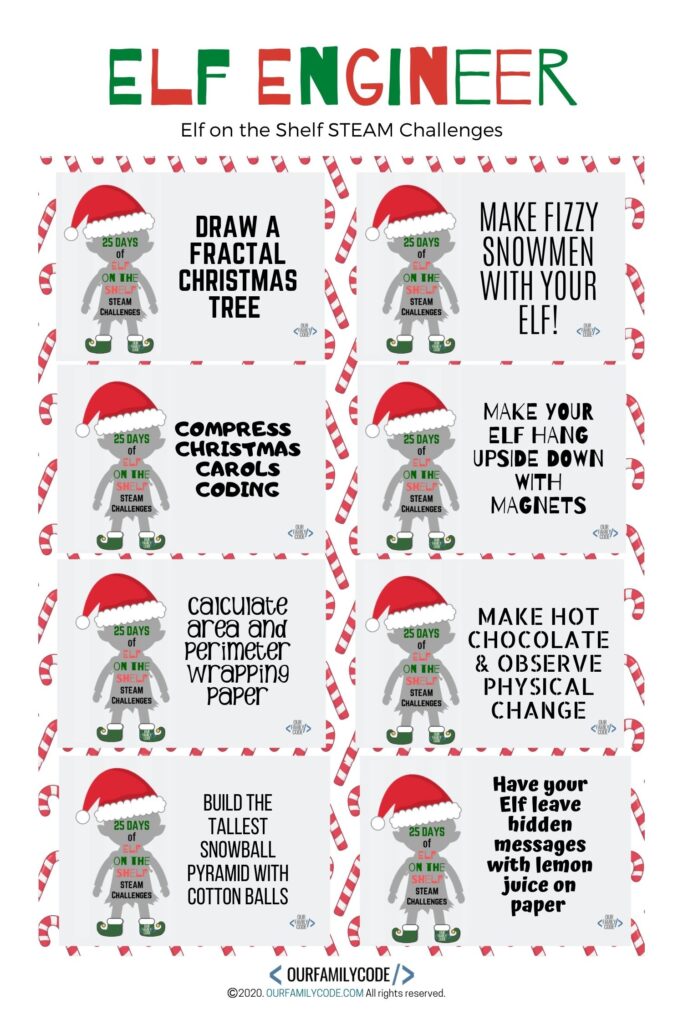 25+ Elf on the Shelf STEAM Challenges: Become an Elf Engineer!