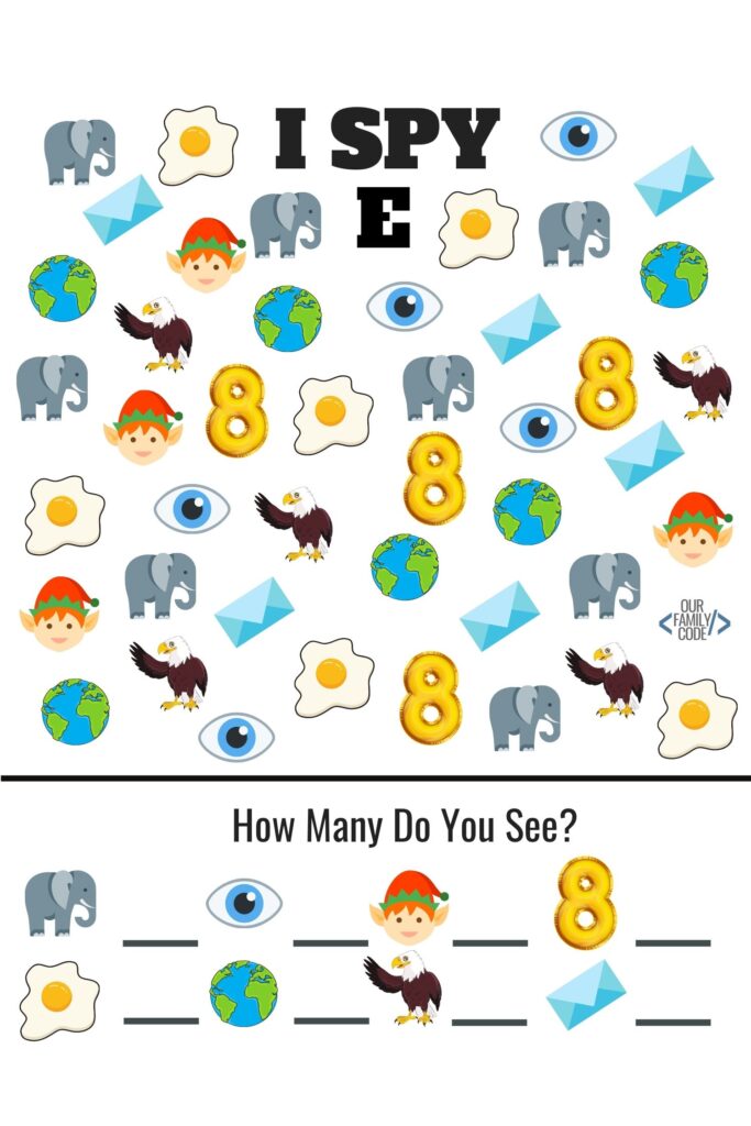 I Spy ABC Worksheets for Letter Recognition - Our Family Code