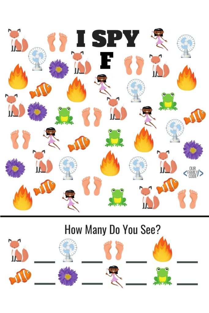 I Spy ABC Worksheets for Letter Recognition - Our Family Code
