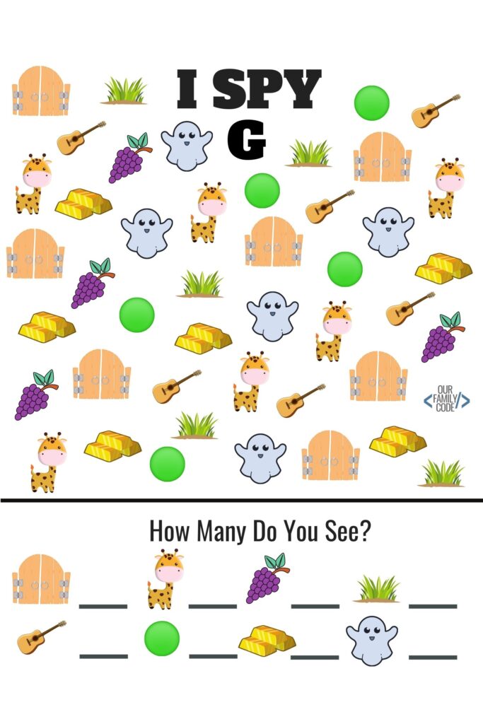 I Spy ABC Worksheets for Letter Recognition - Our Family Code