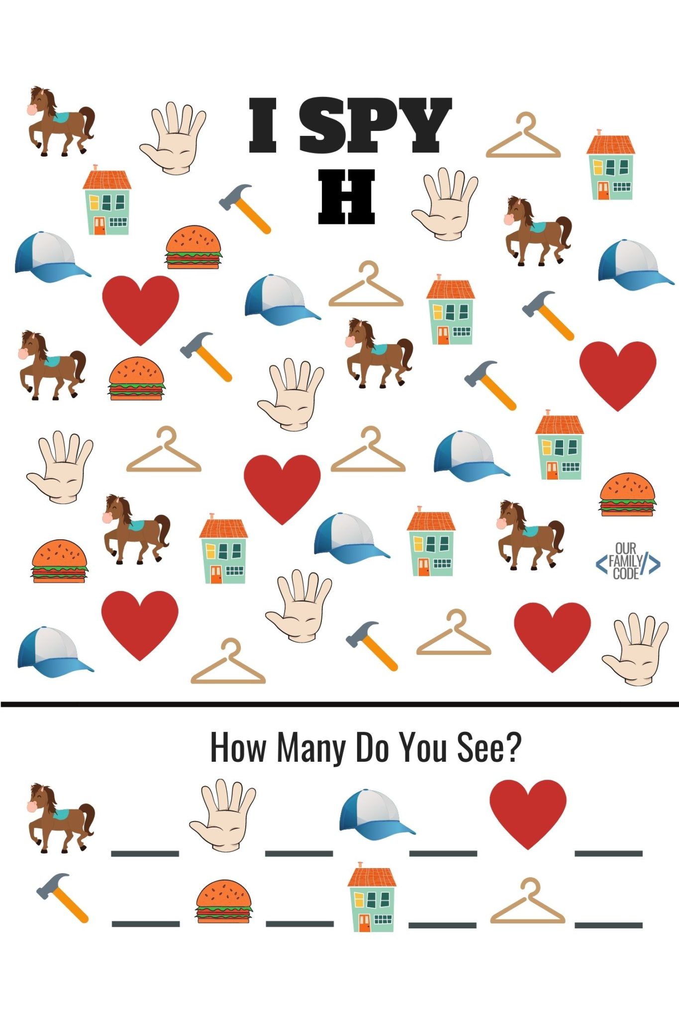 I Spy ABC Worksheets for Letter Recognition - Our Family Code