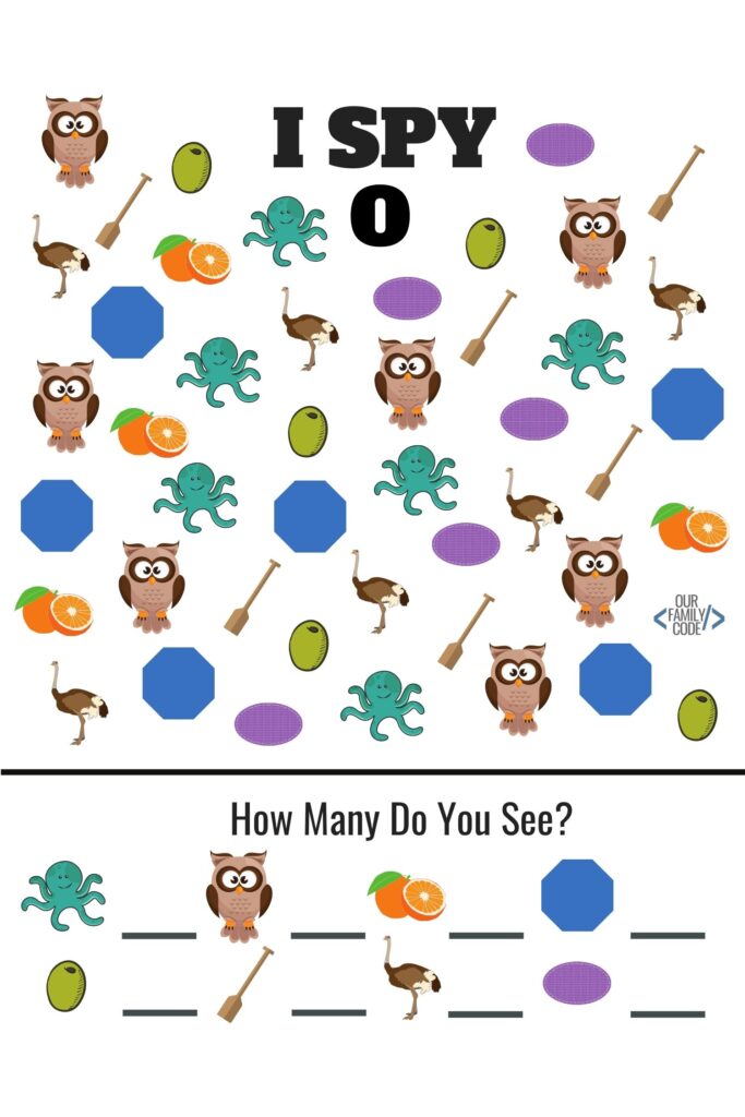 I Spy ABC Worksheets for Letter Recognition - Our Family Code