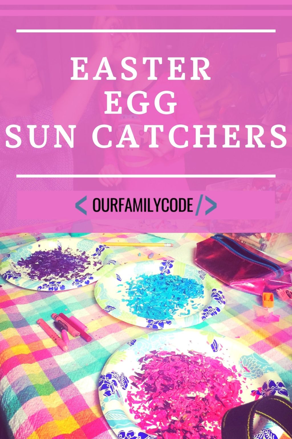 Repurpose Crayons: Make Sun Catchers from Crayon Shavings - Our Family Code